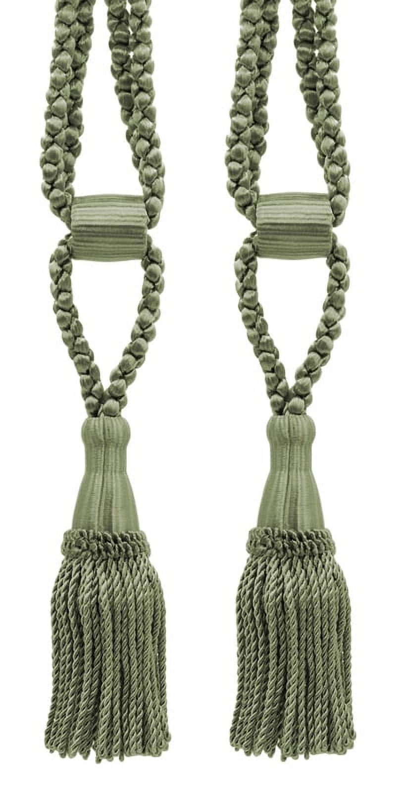 DECOPRO Beautiful Curtain & Drapery Tassel Tieback, Adjustable Cord ...