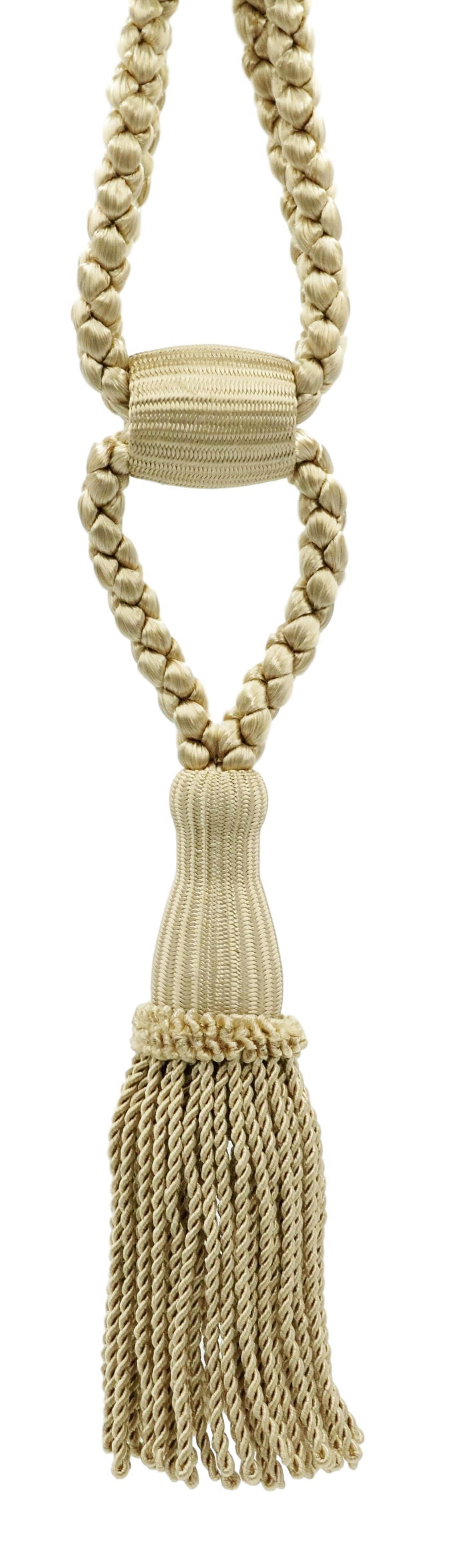 DECOPRO Beautiful Curtain & Drapery Tassel Tieback, Adjustable Cord ...