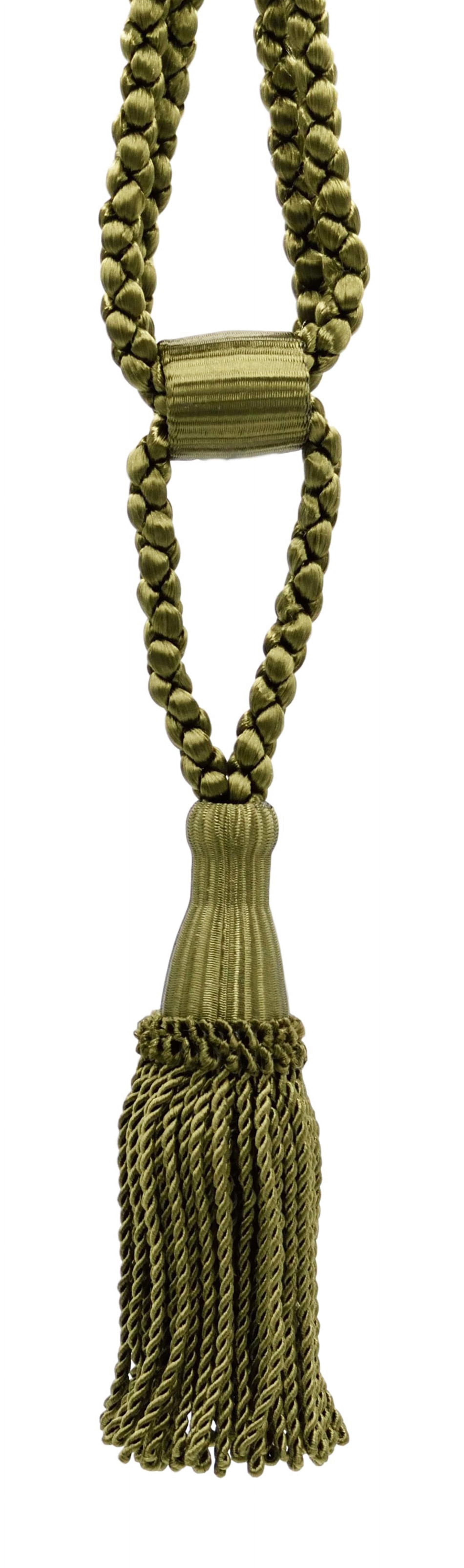 DECOPRO Beautiful Curtain & Drapery Tassel Tieback, Adjustable Cord ...
