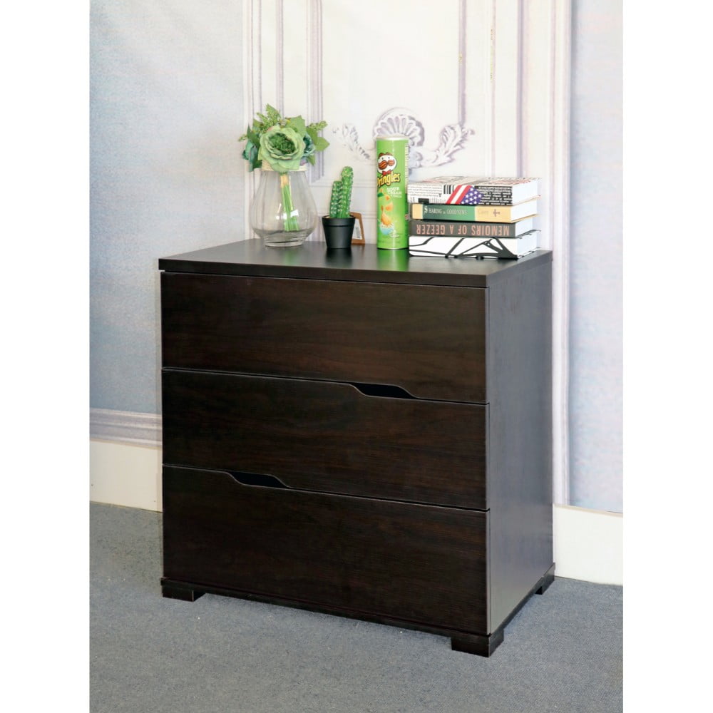 Beautiful Dark Brown Finish Chest With Three Tier And Three Storage ...