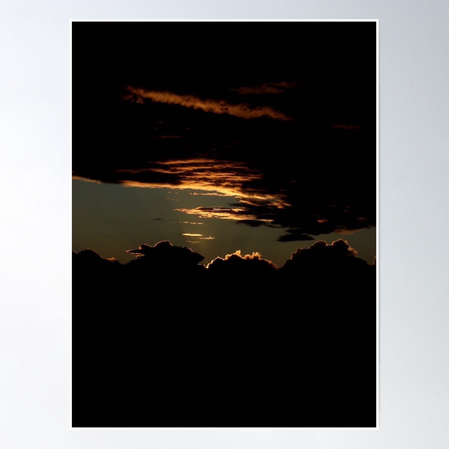 Beautiful Dark Sunset Sky Poster Wall Art, Modern Wall Decor, 12x18 ...