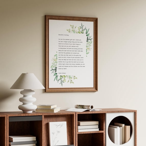 Beautiful Darling Baby Letter Print, Nursery Decor, Unframed Paper ...