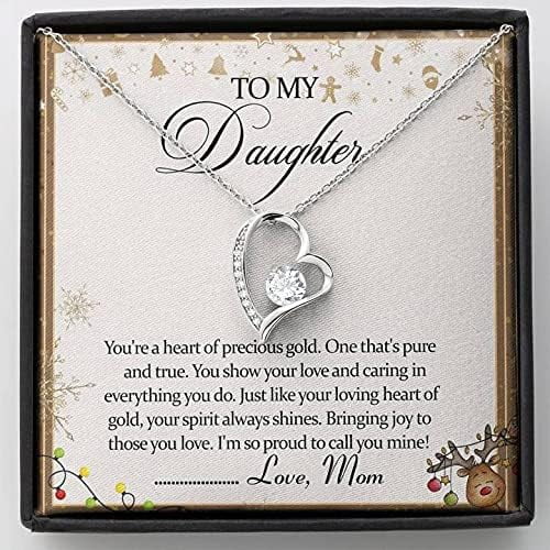 To My Beautiful Daughter Necklace, Forever Heart Necklace, Daughter ...