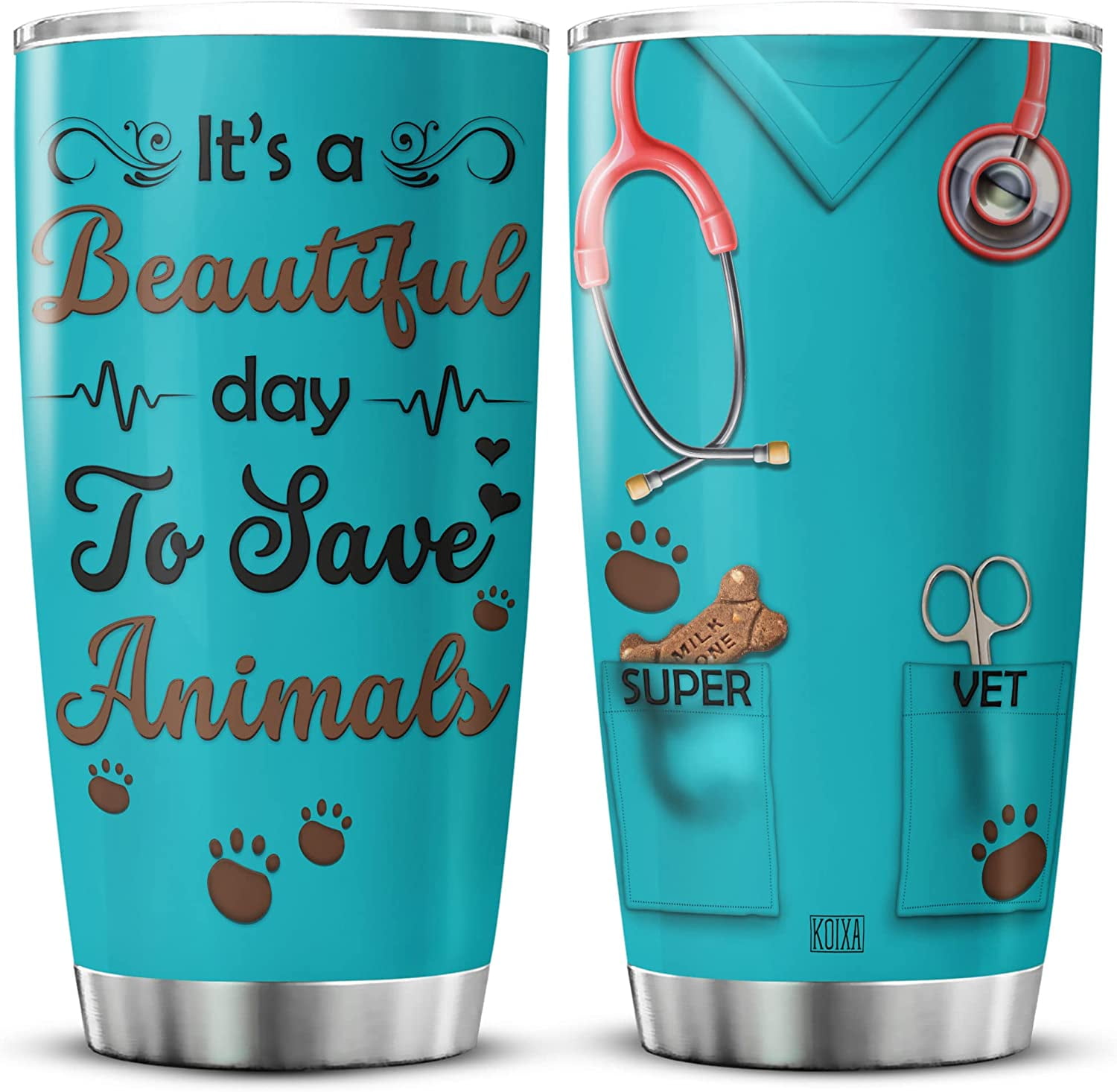 Its A Beautiful Day To Save Animals Stainless Steel Tumbler Vet Tech ...