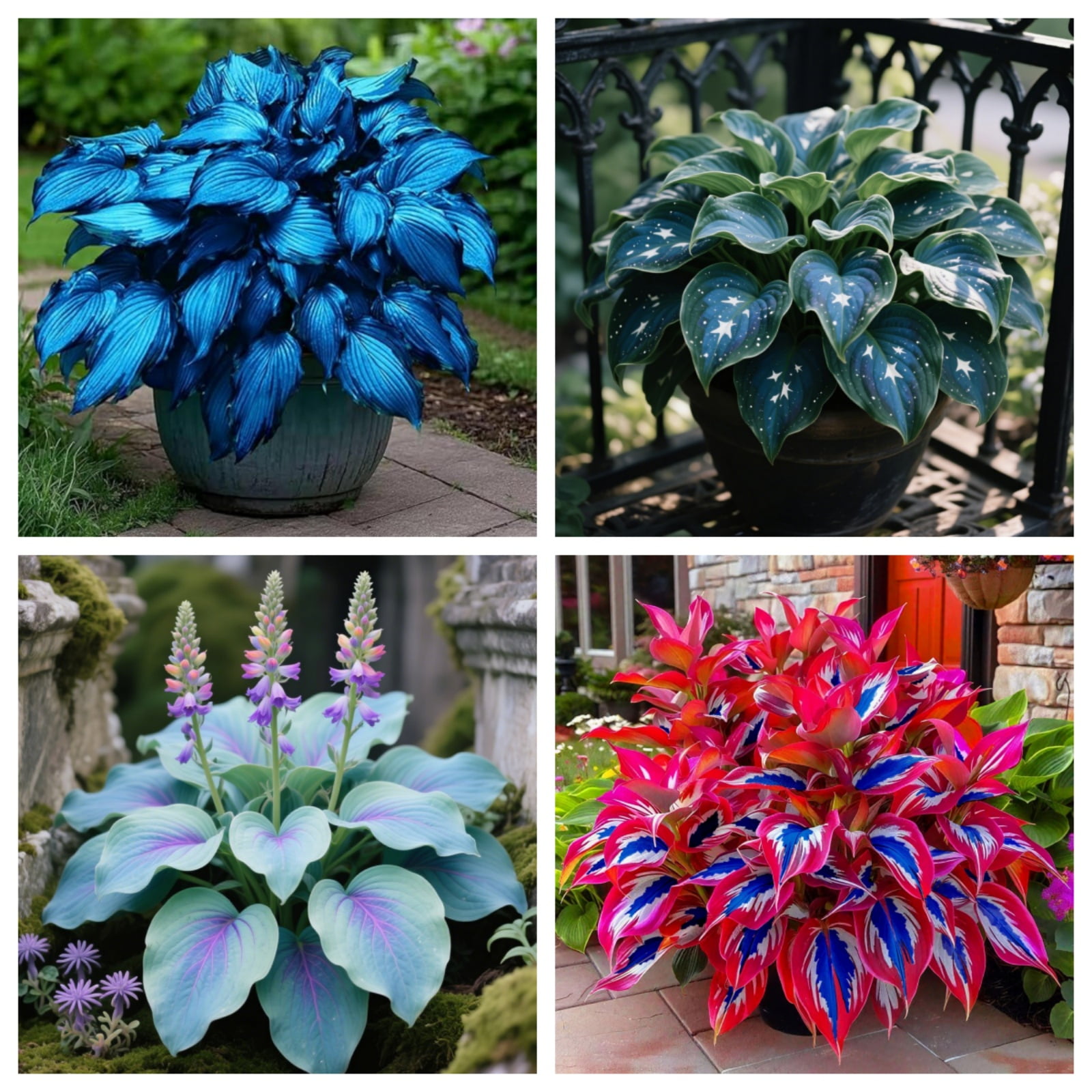 Beautiful-Decoration-Simple to Grow-Garden Stakes Planting-(hosta for ...