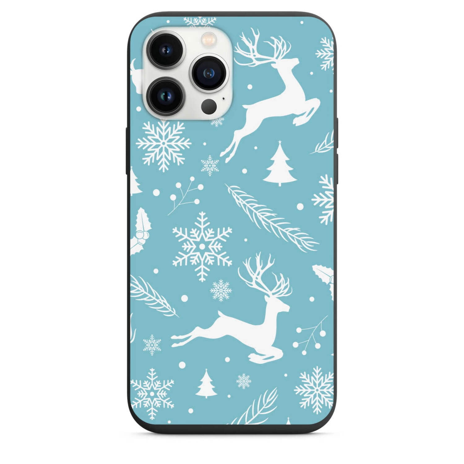 Beautiful Deer and Snowflake Design Phone Case for iPhone 7 8 X XS XR ...