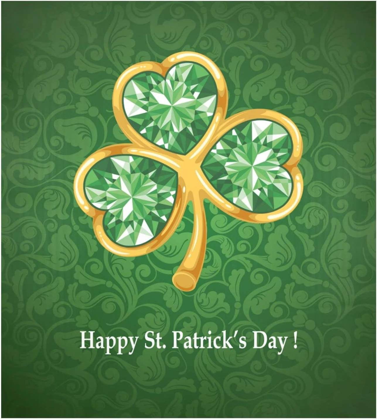 Beautiful Diamond Shamrock Clover Leaves Green Dishwasher Magnet Cover ...