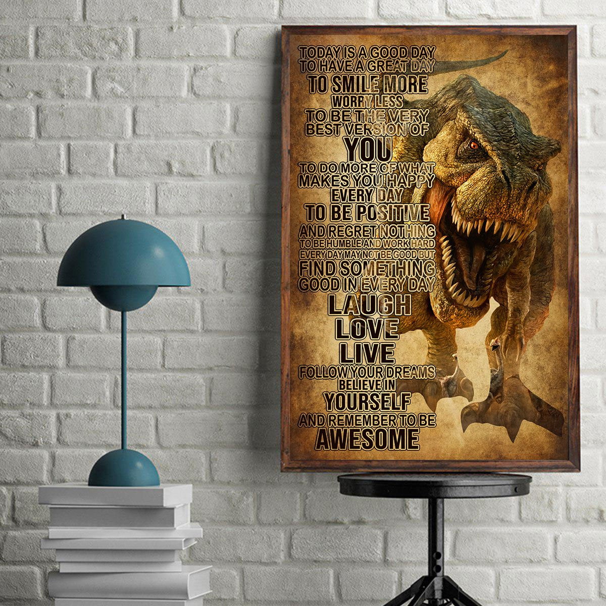 Beautiful Dinosaur Tyrant Poster Matte Wall Art Decor 24 x 36 Inch ...