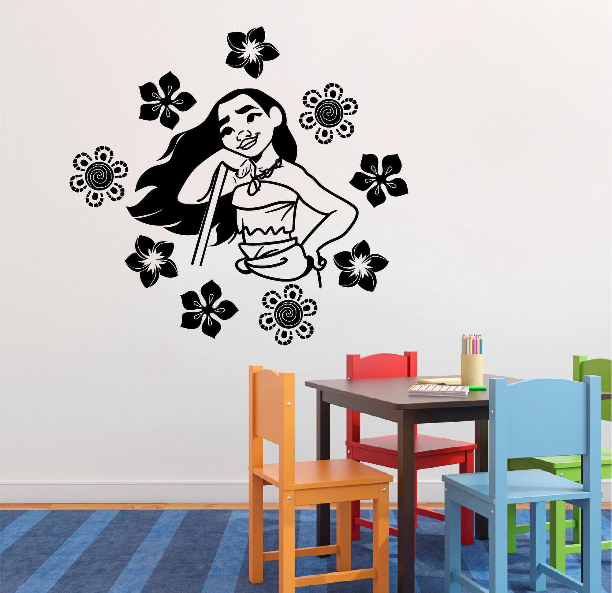 Beautiful Disney Princess Moana Portrait Flowers Island Disney Movie ...