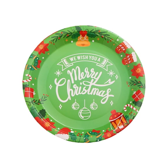 Beautiful Disposable Christmas Plates, 7-Inch Christmas Paper Plates ...