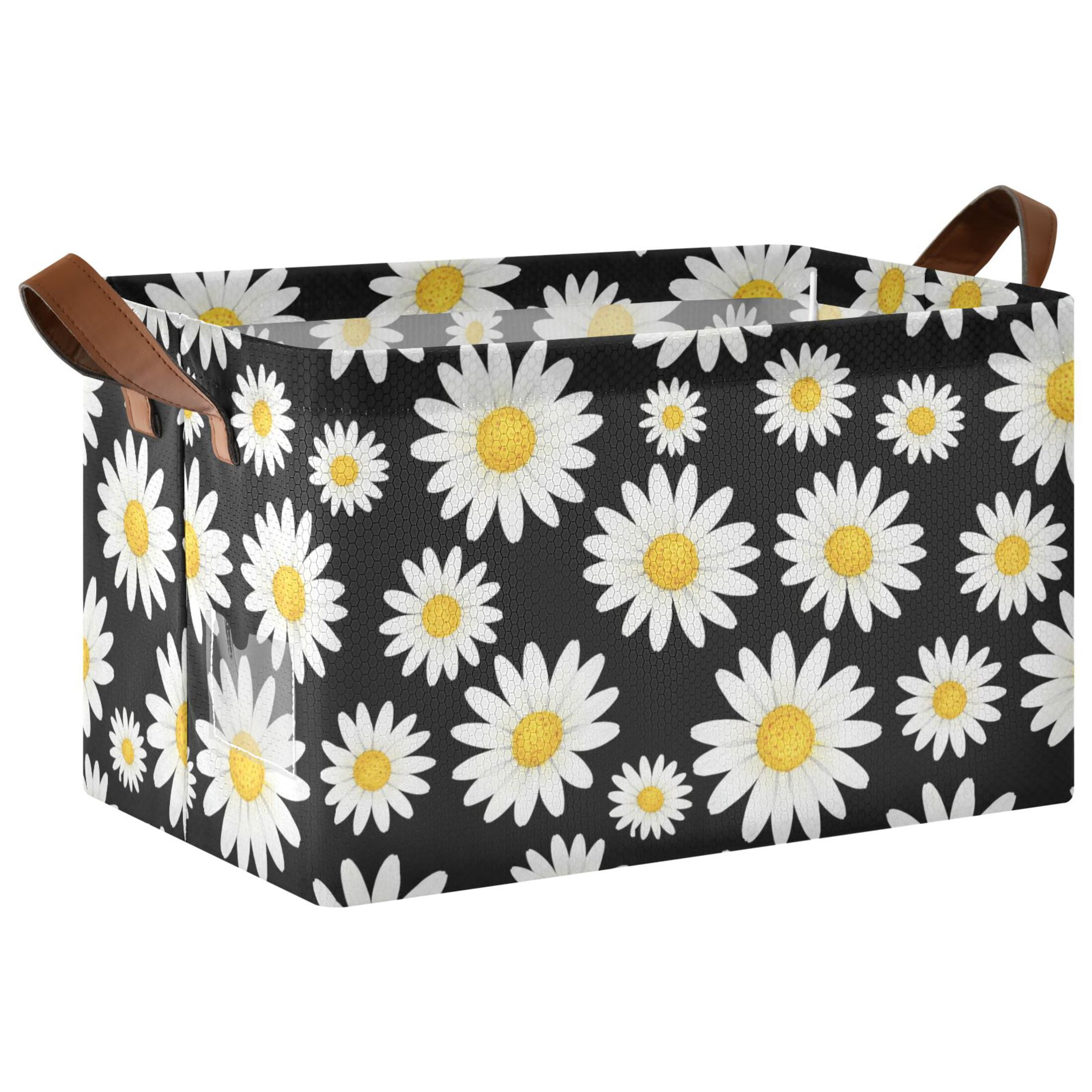 Beautiful Ditsy Floral Collapsible Storage Bin Open Home Shelf Basket ...