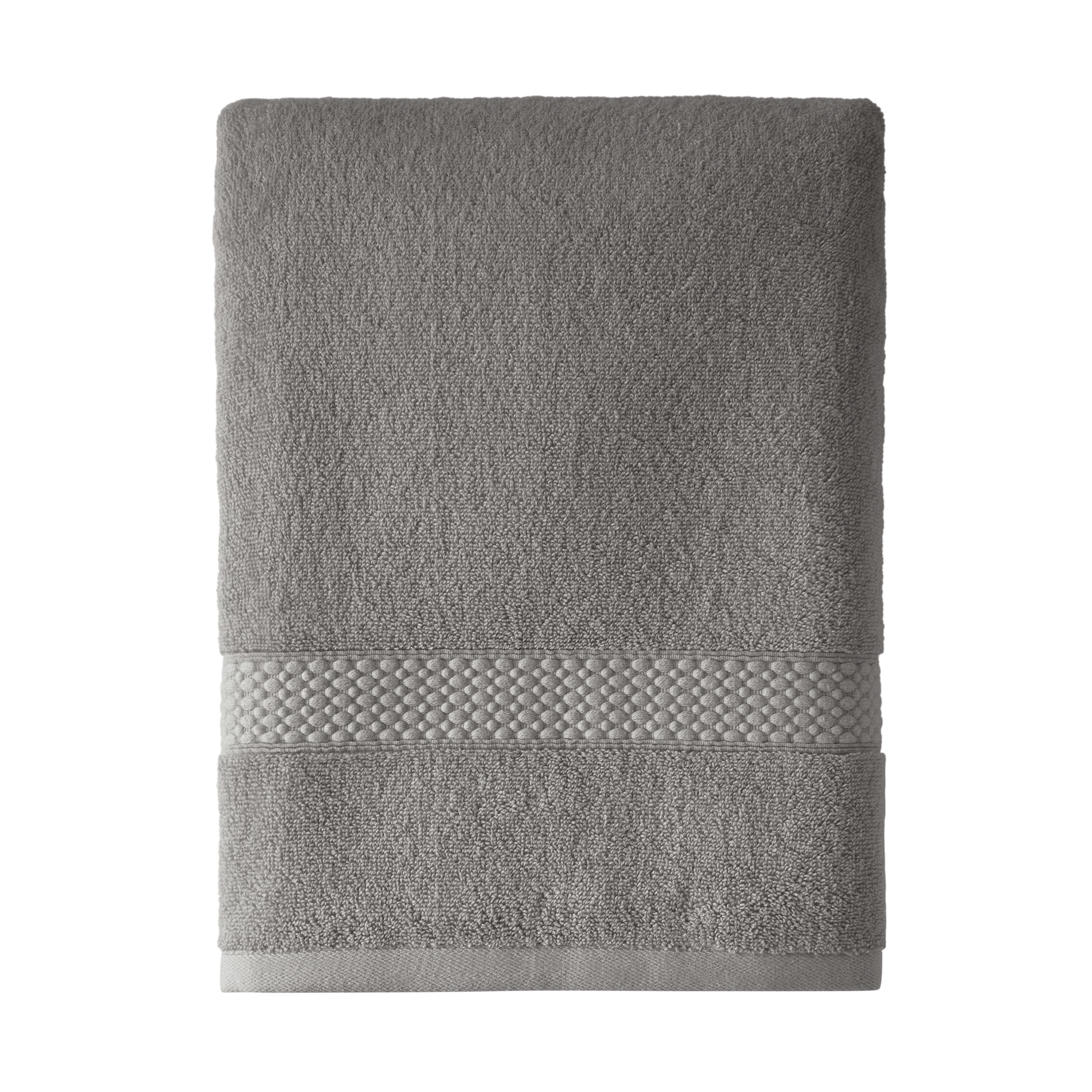 Beautiful by Drew Barrymore Dobby Bath Towel, Soft 100% Cotton ...