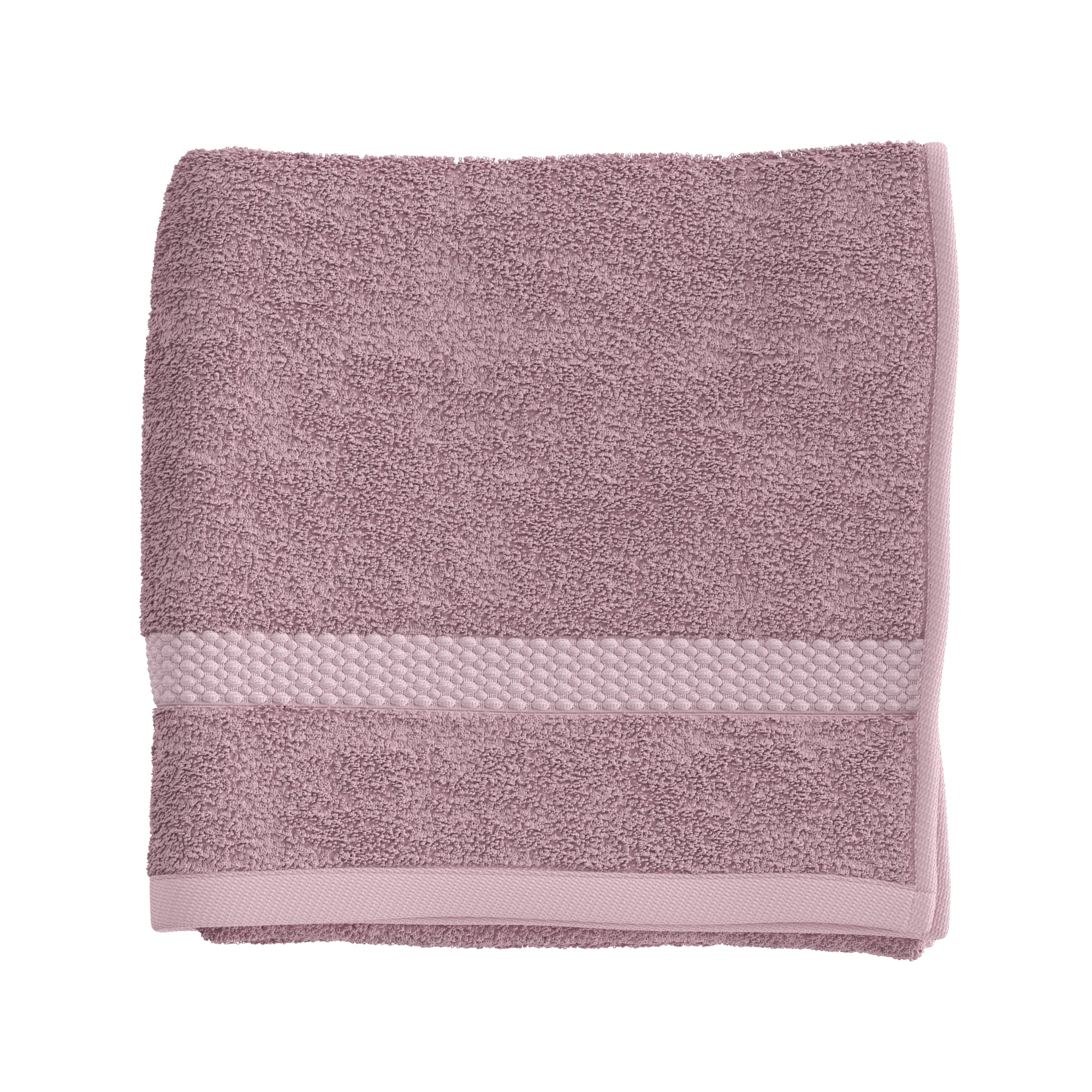 Beautiful Dobby Bath Towel, 56" x 30", Rose Pink by Drew Barrymore ...