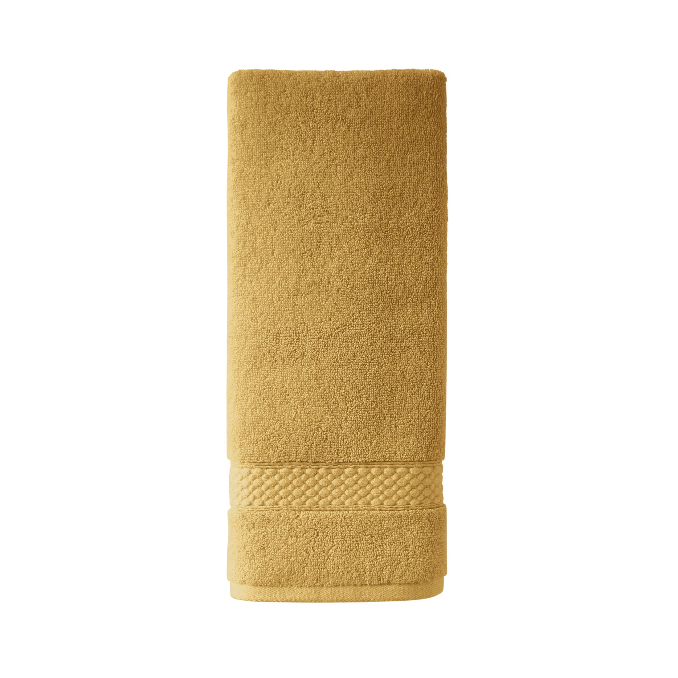 Beautiful by Drew Barrymore Dobby Hand Towel, Soft 100% Cotton, Amber ...