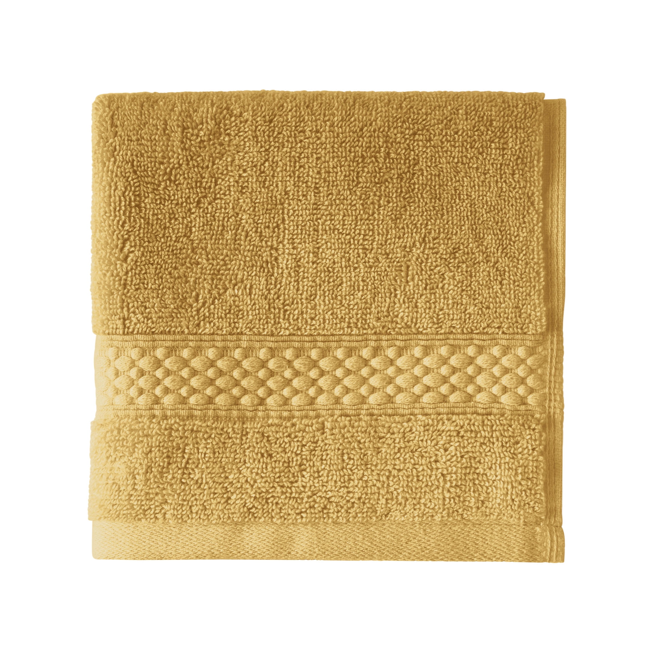 Beautiful by Drew Barrymore Dobby Washcloth, Soft 100% Cotton, Amber ...