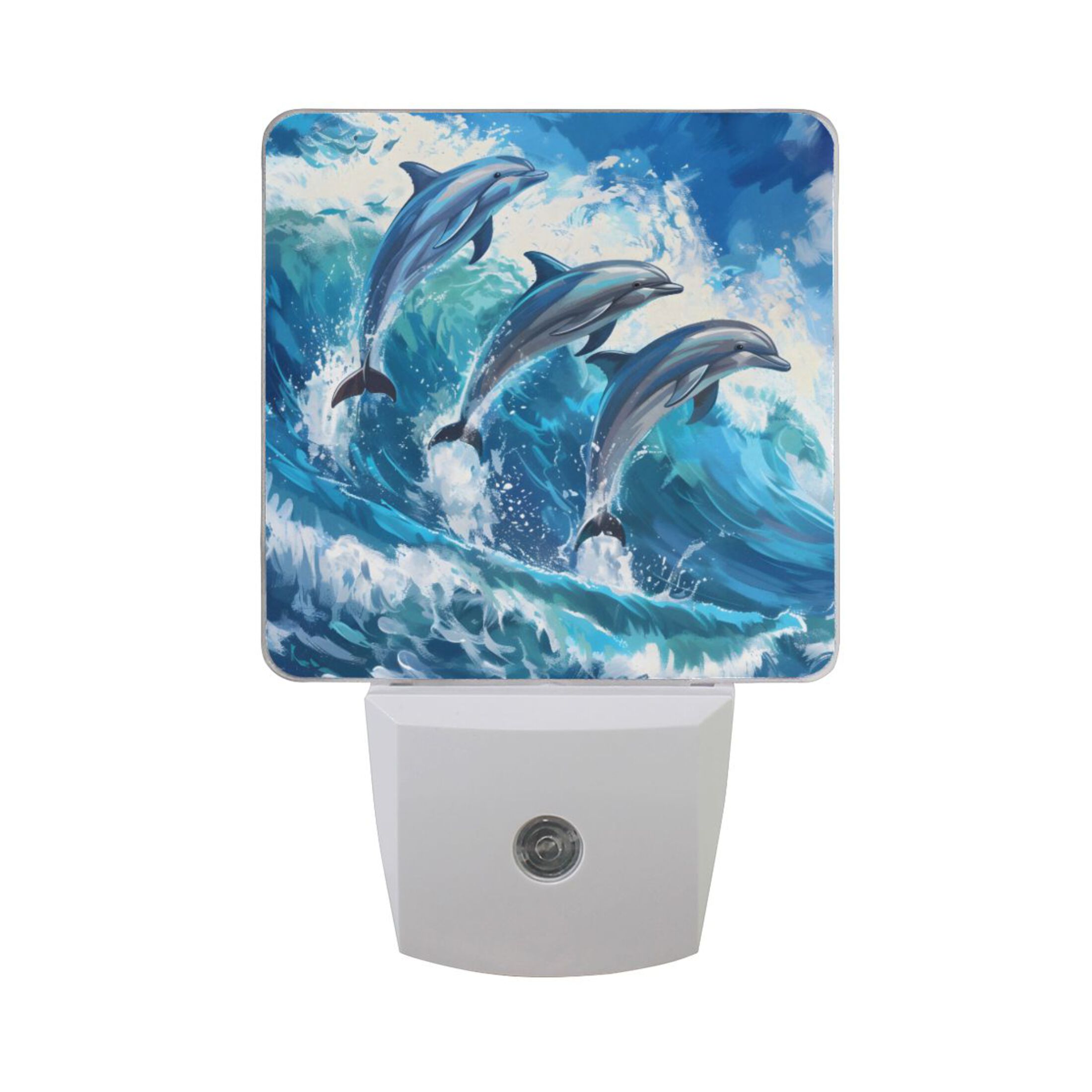 Beautiful Dolphins Jumped LED Night Light Dusk to Dawn Sensor 2 Pack ...