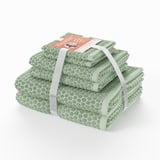 Beautiful by Drew Barrymore 6-Piece Dot Bath Towel Set, Soft 100% ...