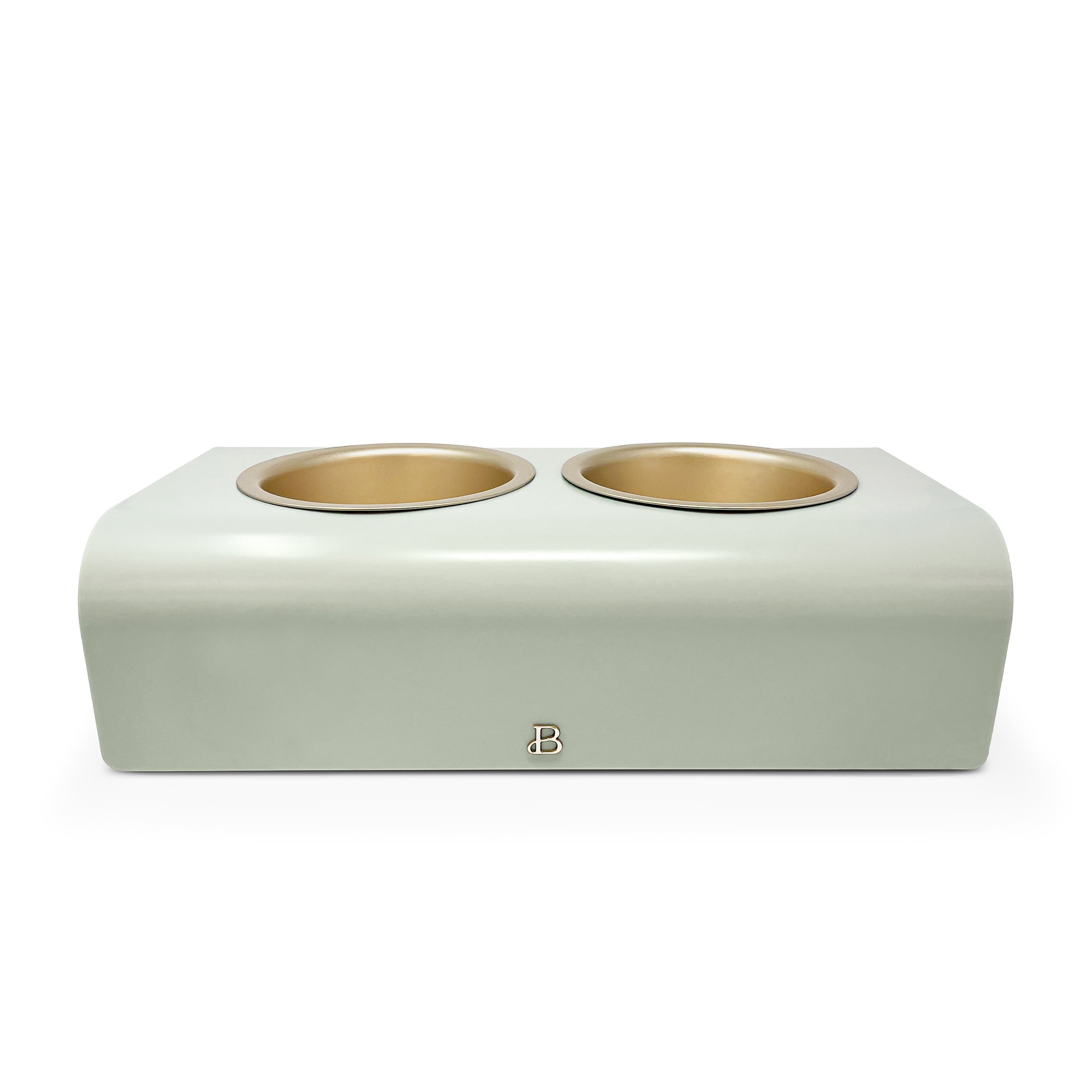 Beautiful Double Elevated Stainless Steel Pet Bowl, 4-Cup, Sage by Drew ...