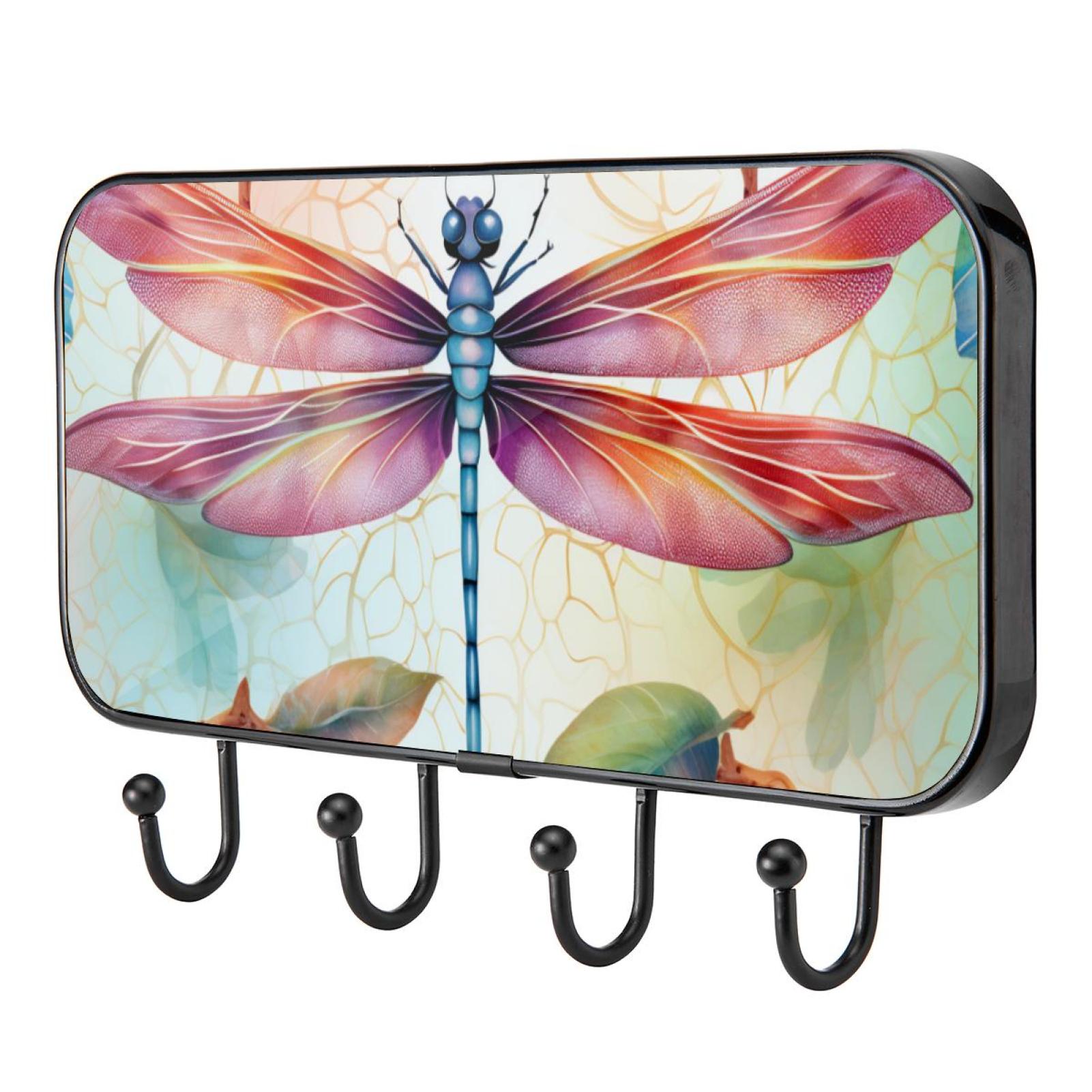 Beautiful Dragonfly Insects Self Adhesive Towel Coat Wood Iron Hooks ...