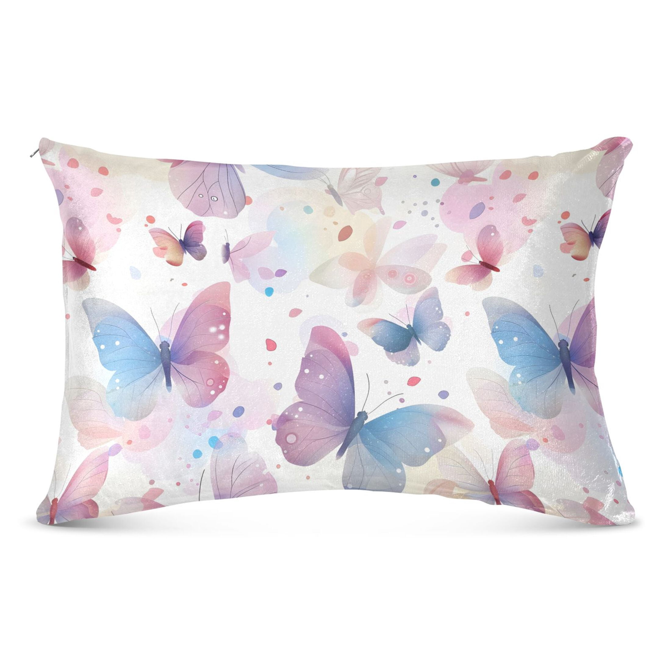 Beautiful Dreamy Butterflies Plush Pillow Cases Queen Size Ultra Soft ...