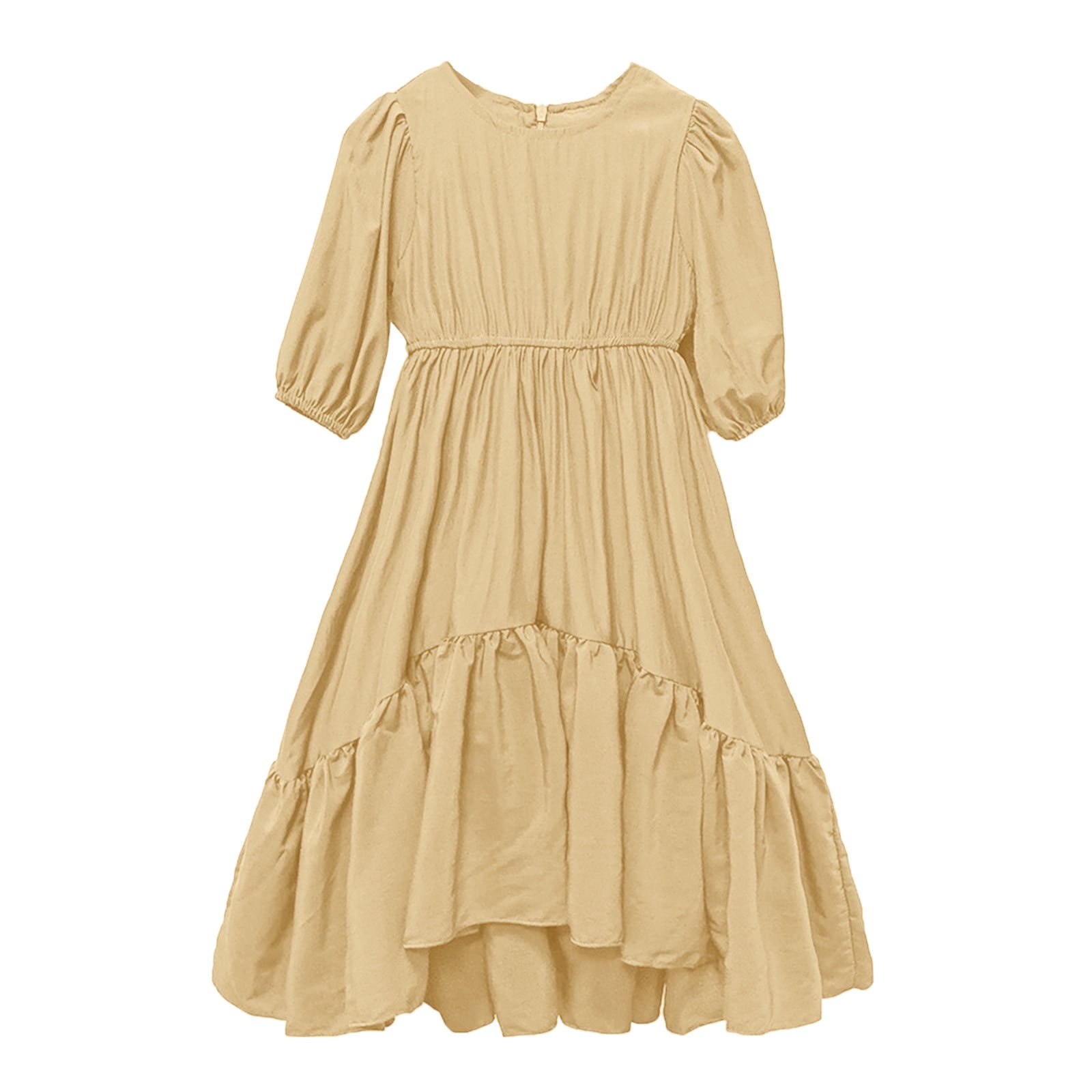 Beautiful Dresses For Girls Kids Toddler Baby Spring Summer Solid ...