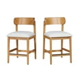 Beautiful Drew Counter-Height Stools by Drew Barrymore, Warm Honey ...
