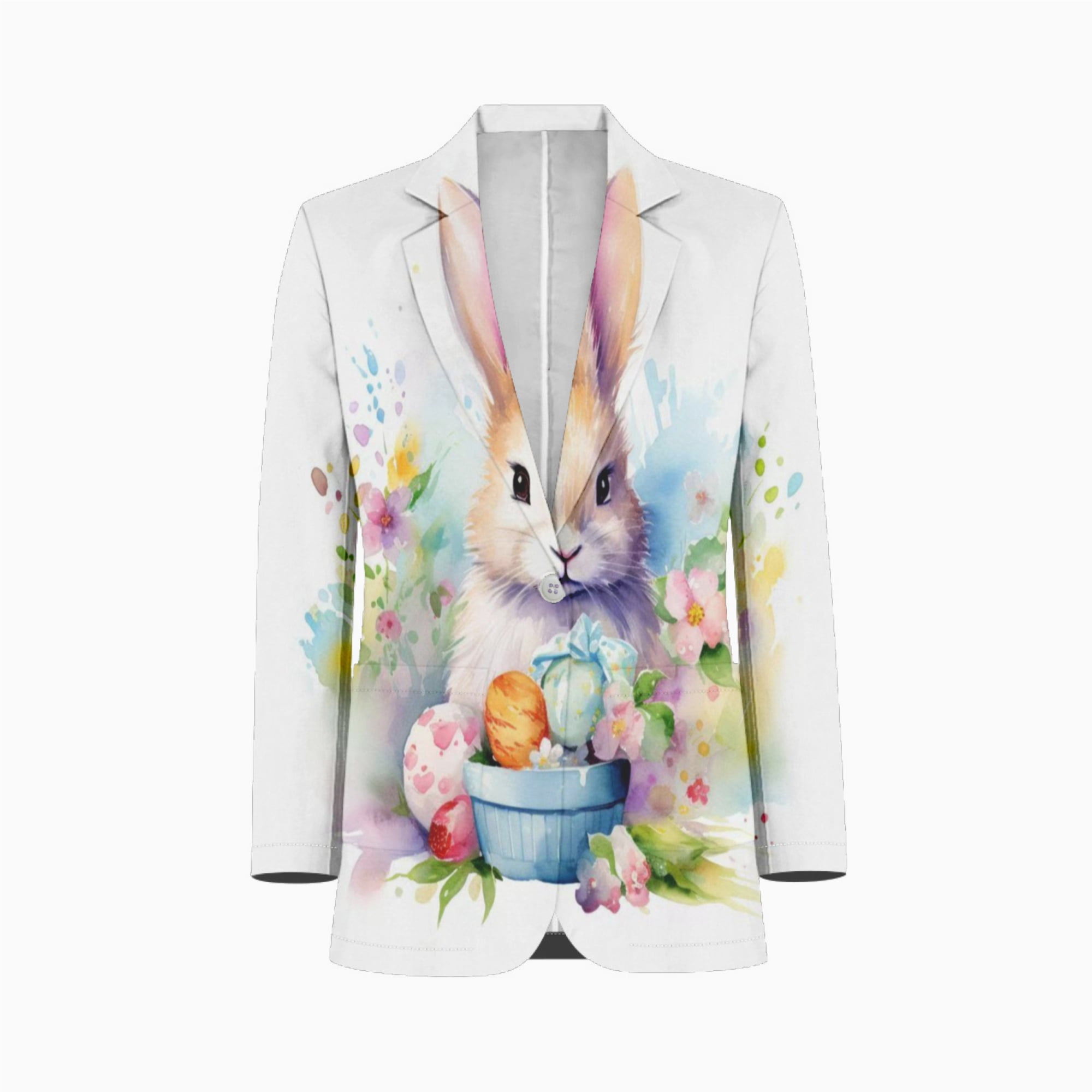 Beautiful Easter bunny flowers eggs Mens Suits Shawl Collar Slim Fit ...