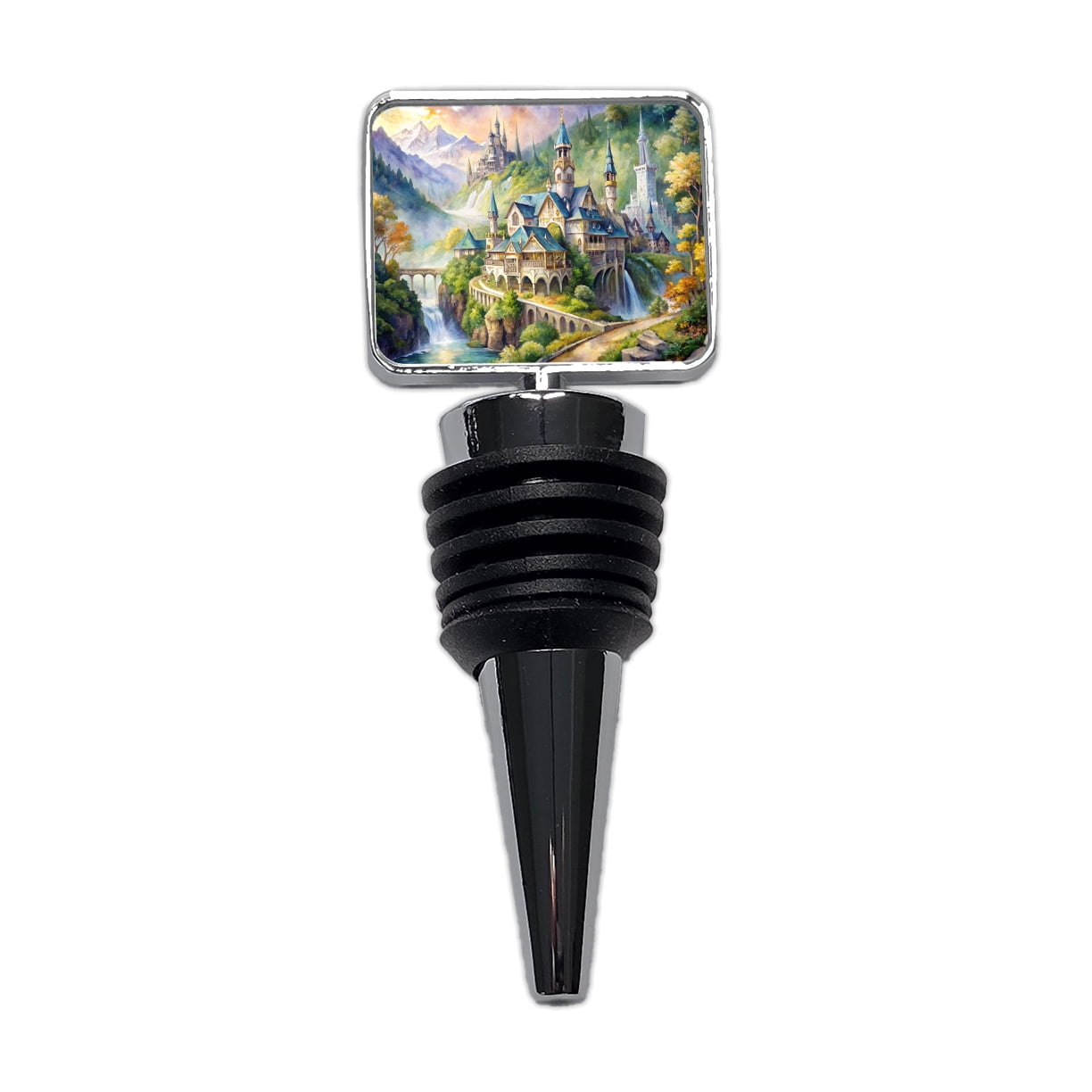 Beautiful Elvish Fantasy Watercolor Design Wine Bottle Stopper Cap Plug ...