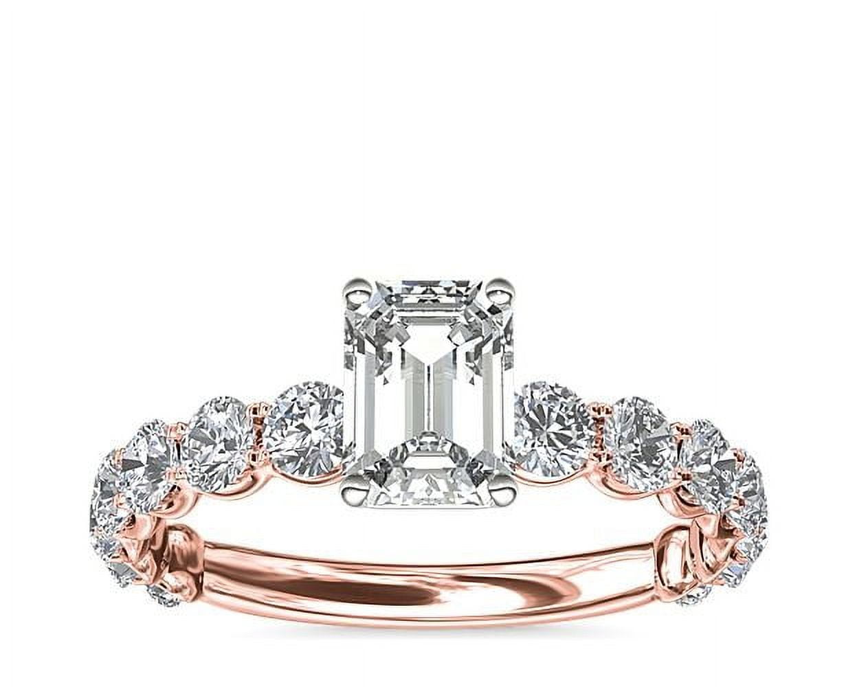 Beautiful Emerald Cut 2.85 Ct IGI Certified Lab Grown Diamond Solitaire Engagement Ring for ...