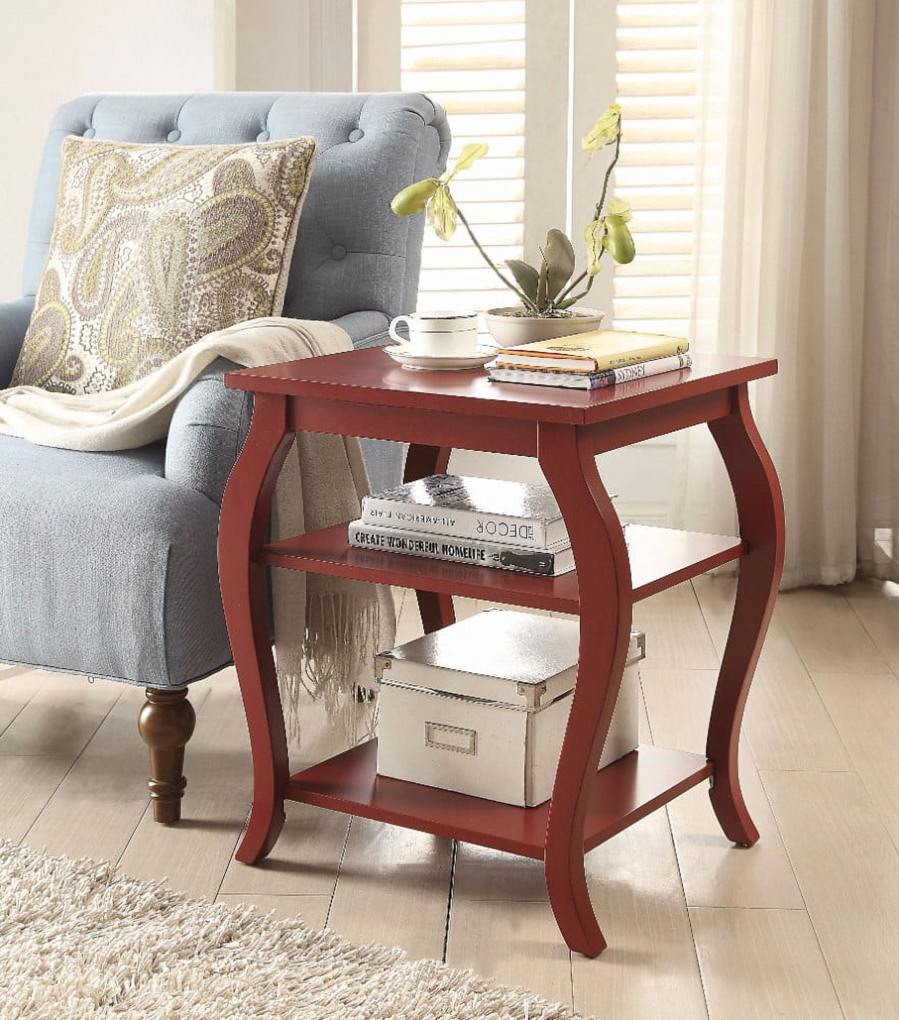 Beautiful End Table, Red - Walmart.com