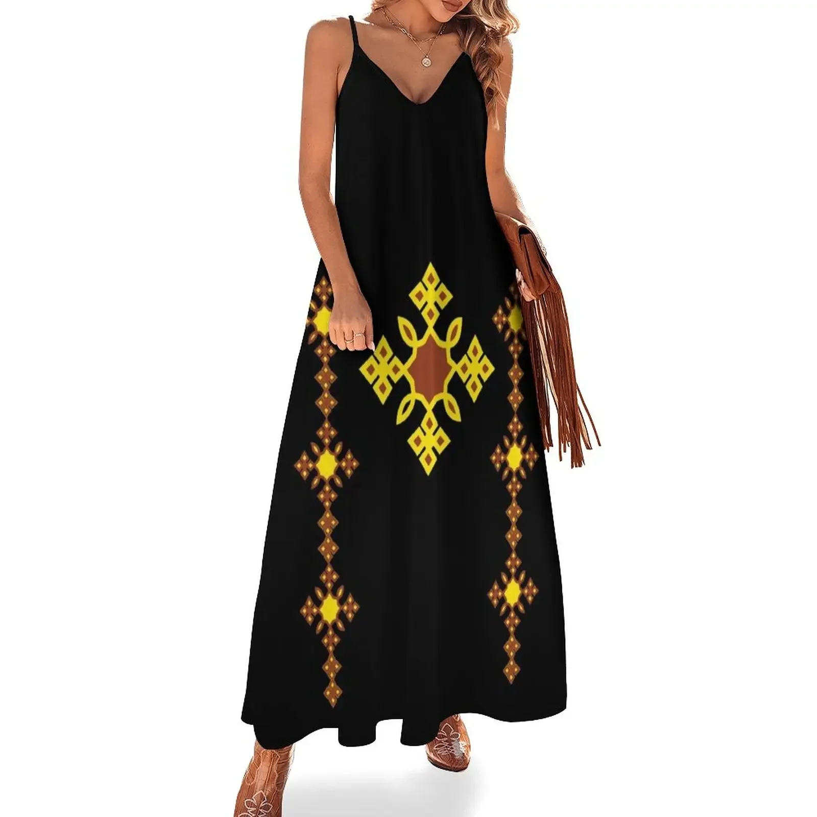 Beautiful Ethiopian cross Sleeveless Dress birthday dress short dresses ...