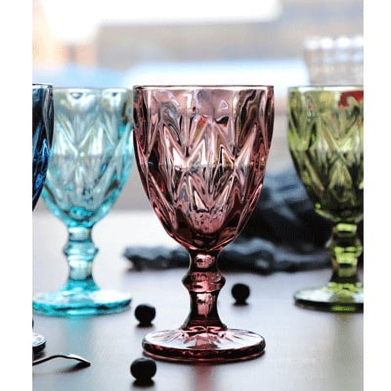 Beautiful European goblet color relief red wine glass hotel party ...