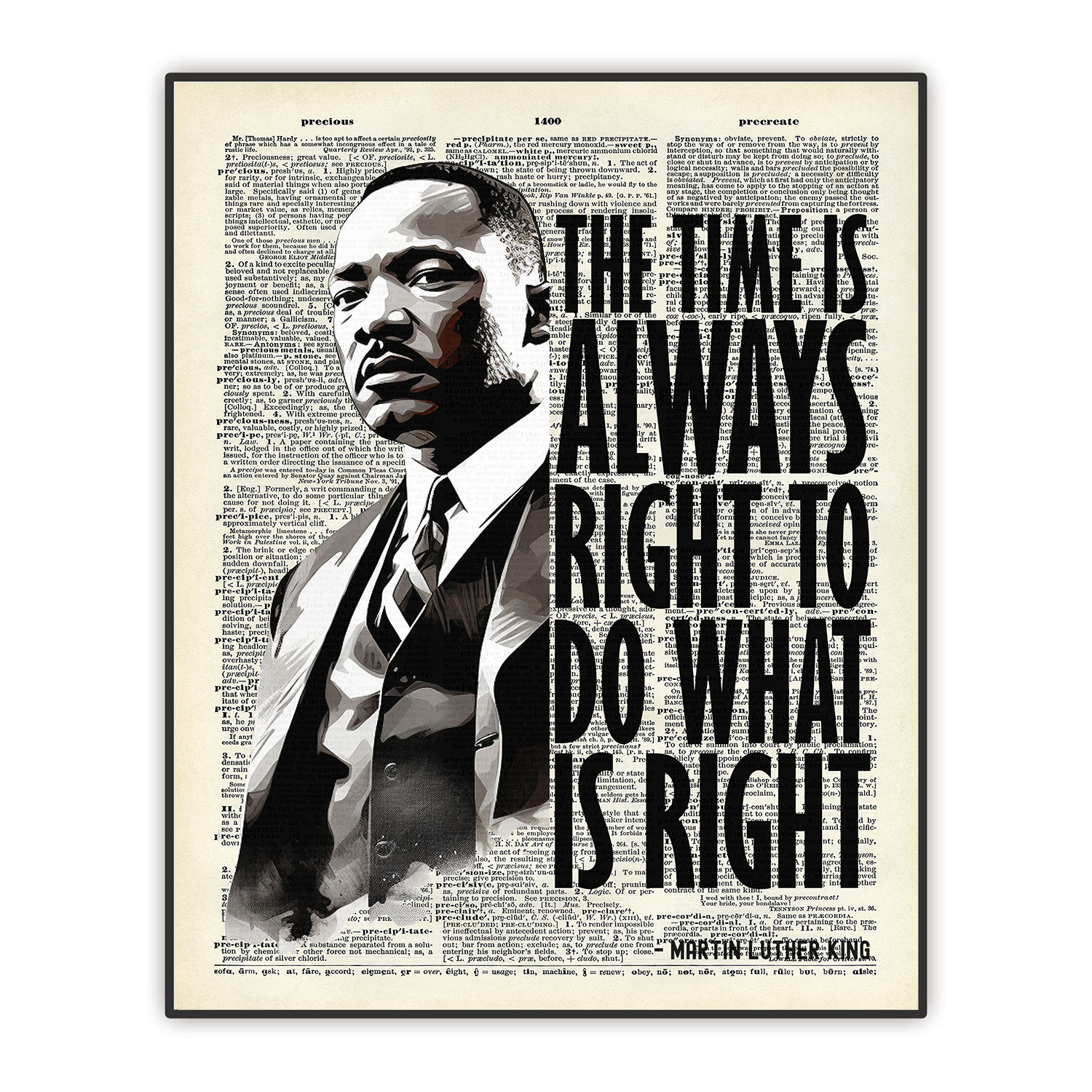 MLK Quote, The Time Is Always Right, Martin Luther King Quote ...