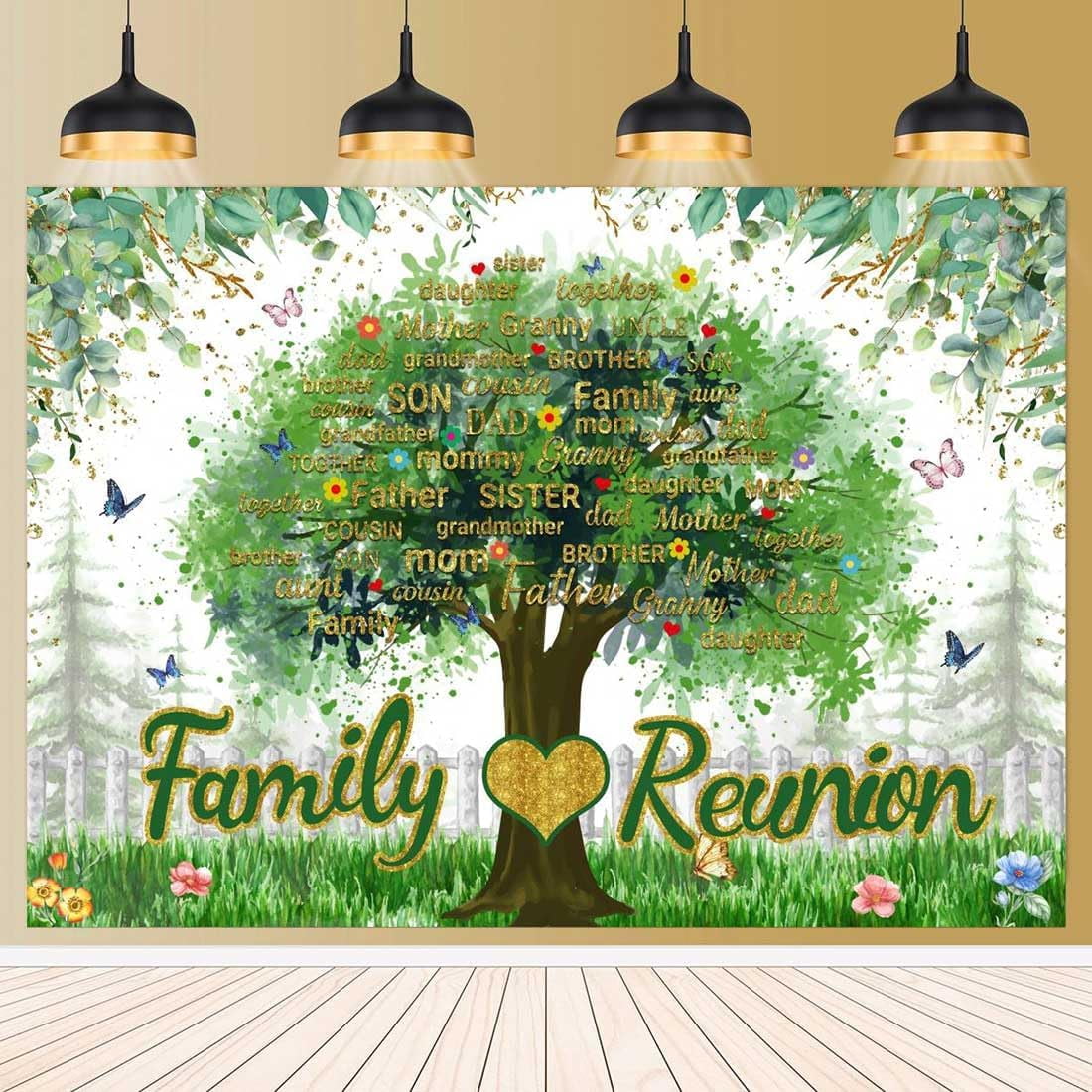 Beautiful Family Reunion Backdrop for Family Gathering Party ...