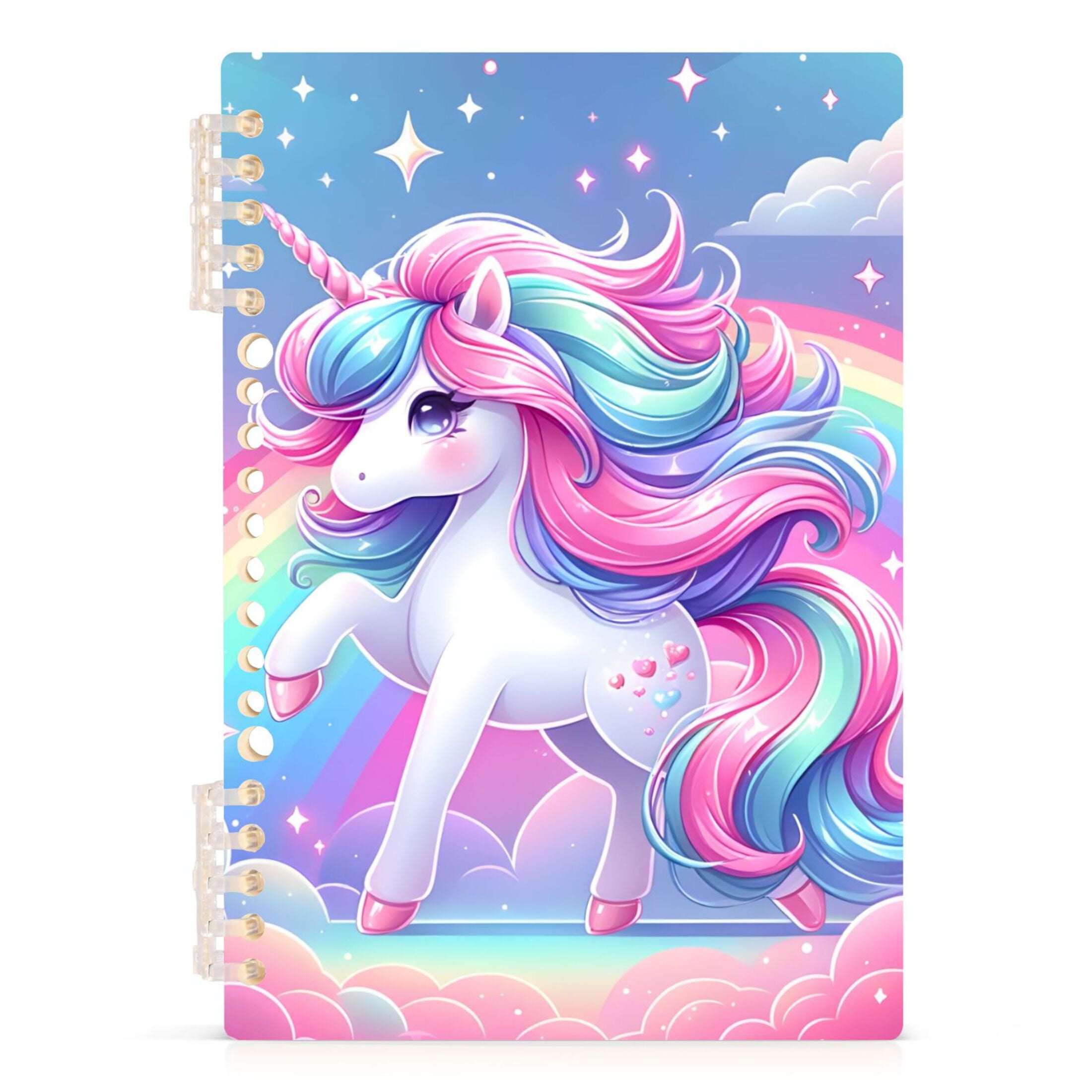 Beautiful Fantasy Unicorn Notebooks 1-subject Journal 60 Sheets A5 ...