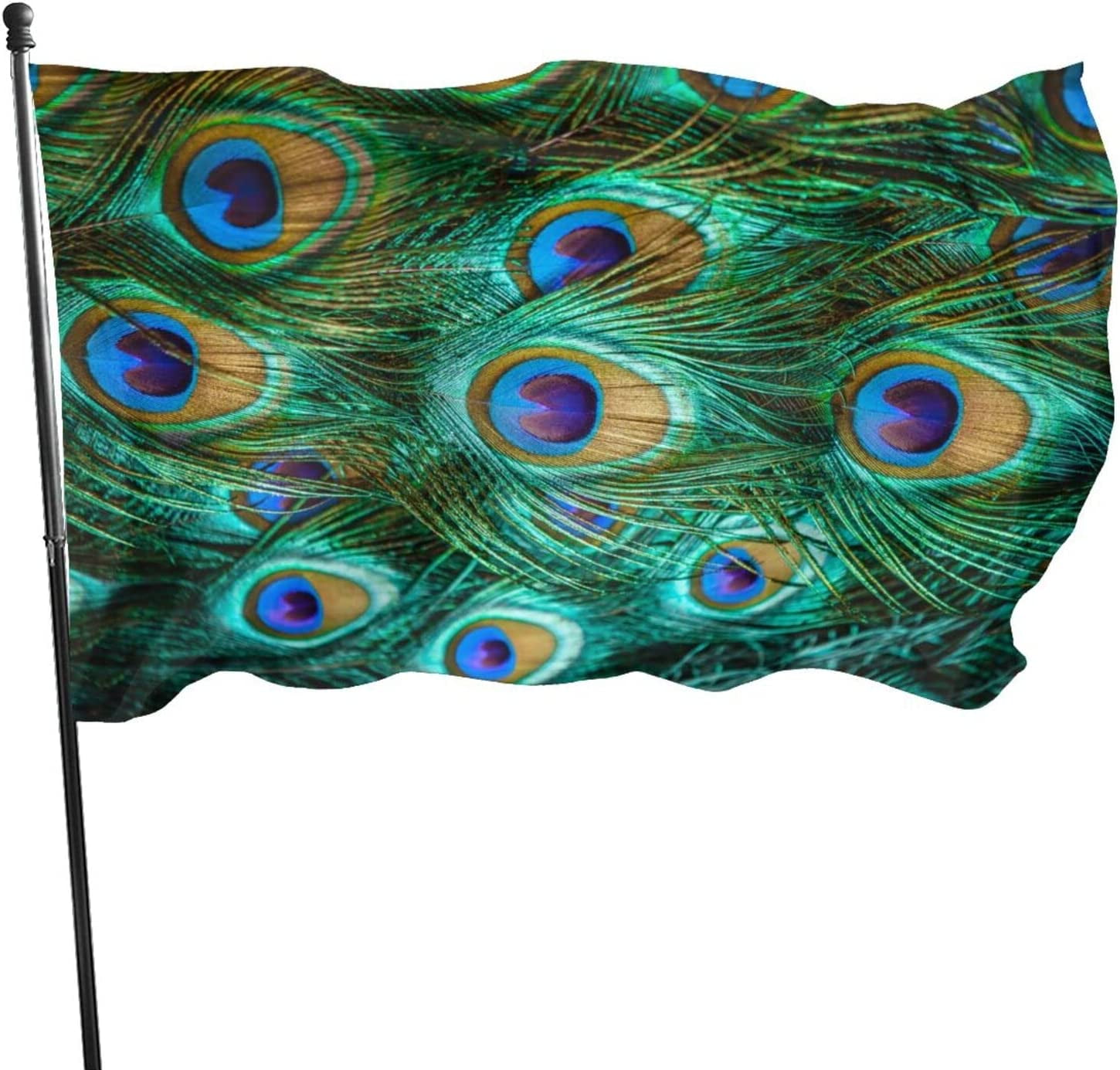 Beautiful Feathers of Peacock Garden 3x5Ft Flag Outdoor Indoor Party ...