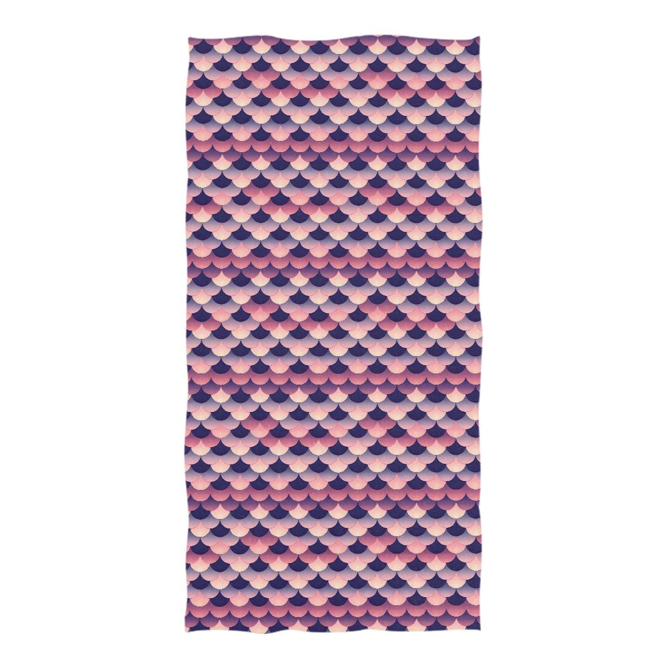 Beautiful Fish Scales Beach Towel Oversized 74"x37" Pool Towels Soft ...