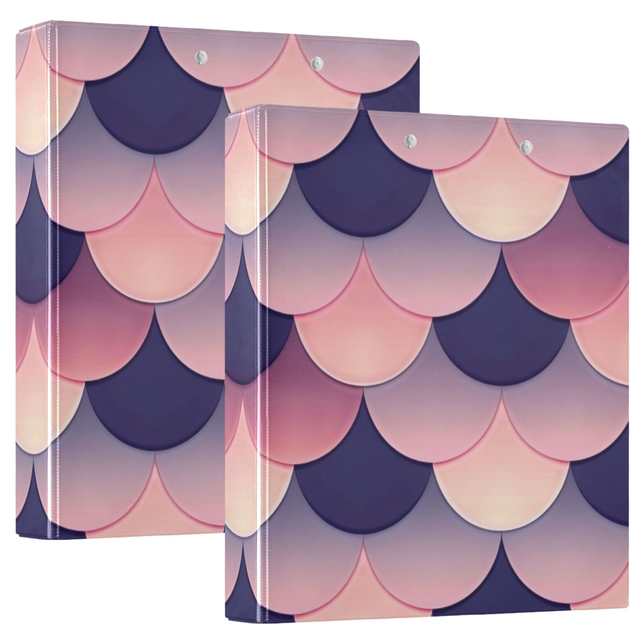 Beautiful Fish Scales Hardcover 3 Ring Binder 1.5 inch Round Rings with ...