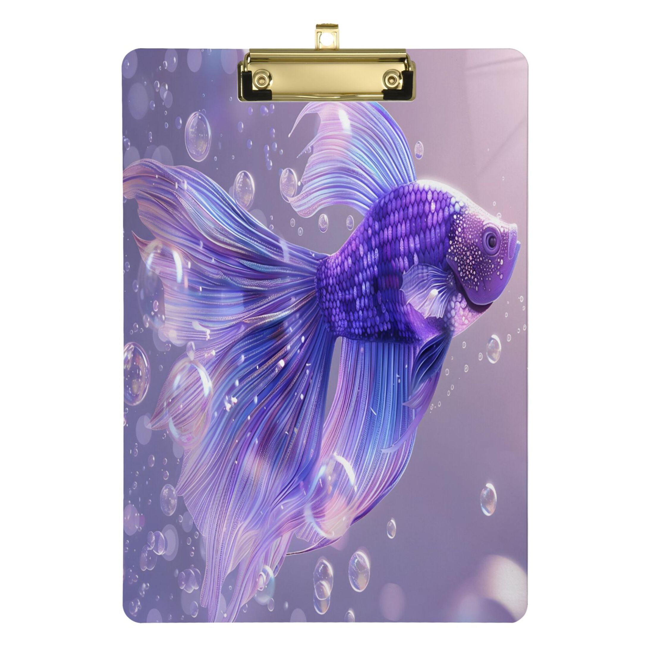Beautiful Fish Tail with Bubbles Acrylic Clipboards A4 Standard Letter ...