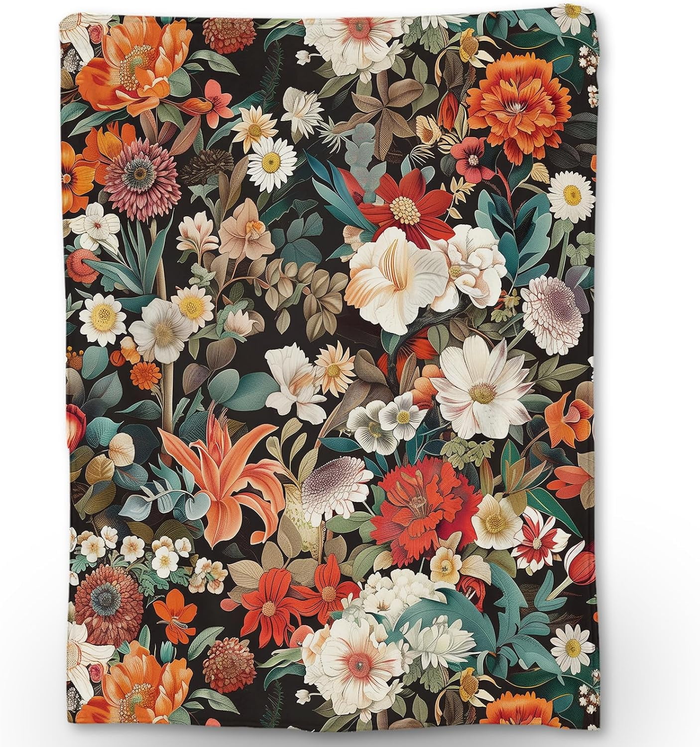Beautiful Floral Blanket - Soft Cozy Lightweight Flannel Throw Blanket ...