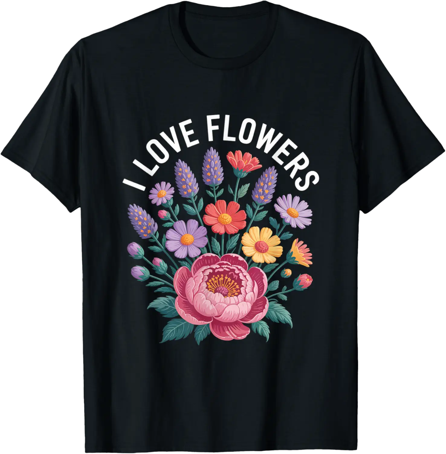 Beautiful Floral Botanical Garden Design T-Shirt - Walmart.com