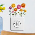 Beautiful Floral Design Light Switch Sticker - Self-Adhesive PVC Wall ...