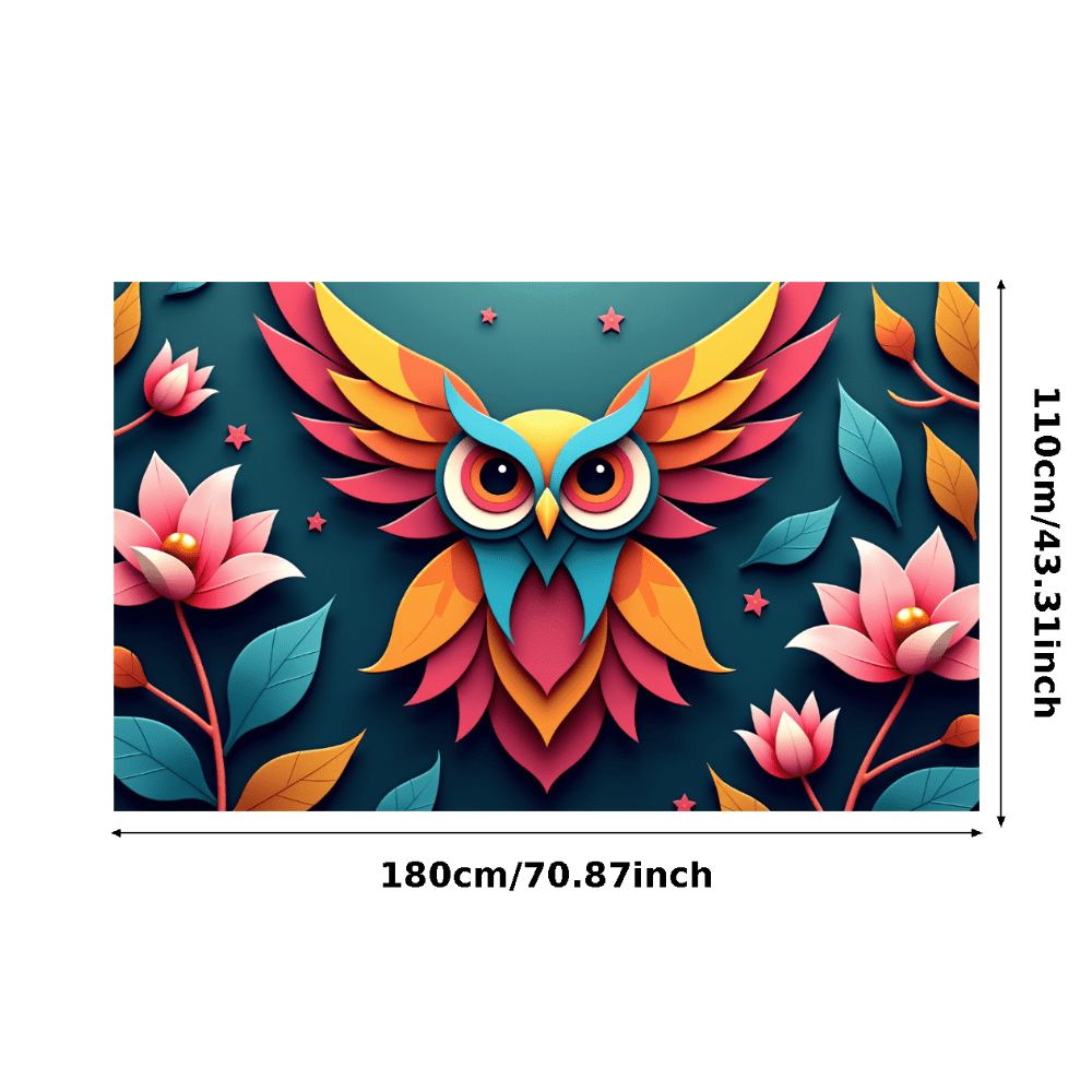 Beautiful Floral and Owl Themed Banner Party Decoration Background ...