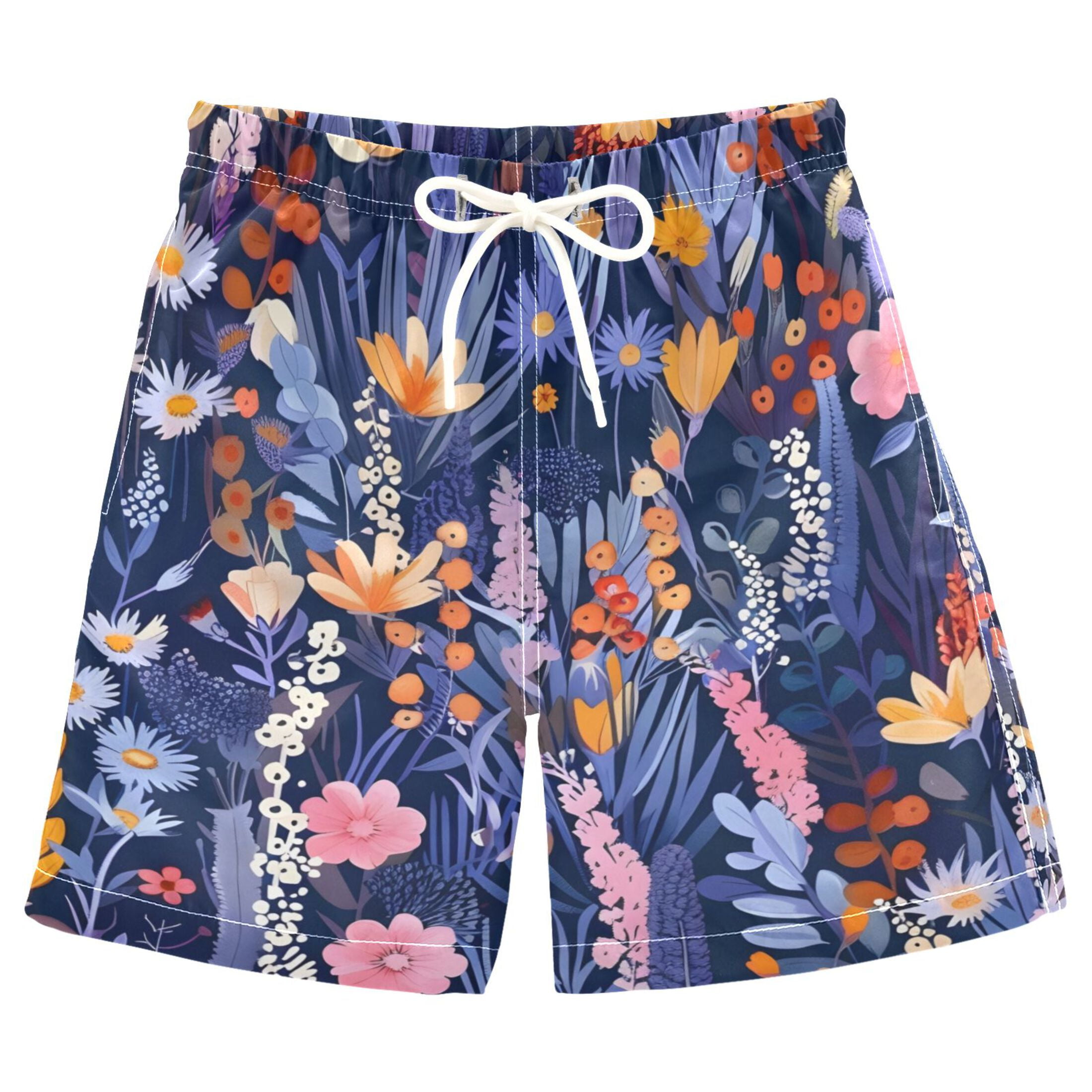 Beautiful Florals Boys' Beach Pants Board Shorts Swim Trunks Bathing ...