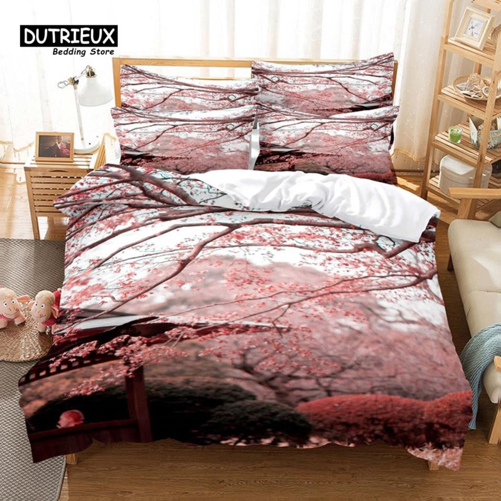 Beautiful Flower Bedding Set 3Pc Flower Duvet Cover Set Soft ...
