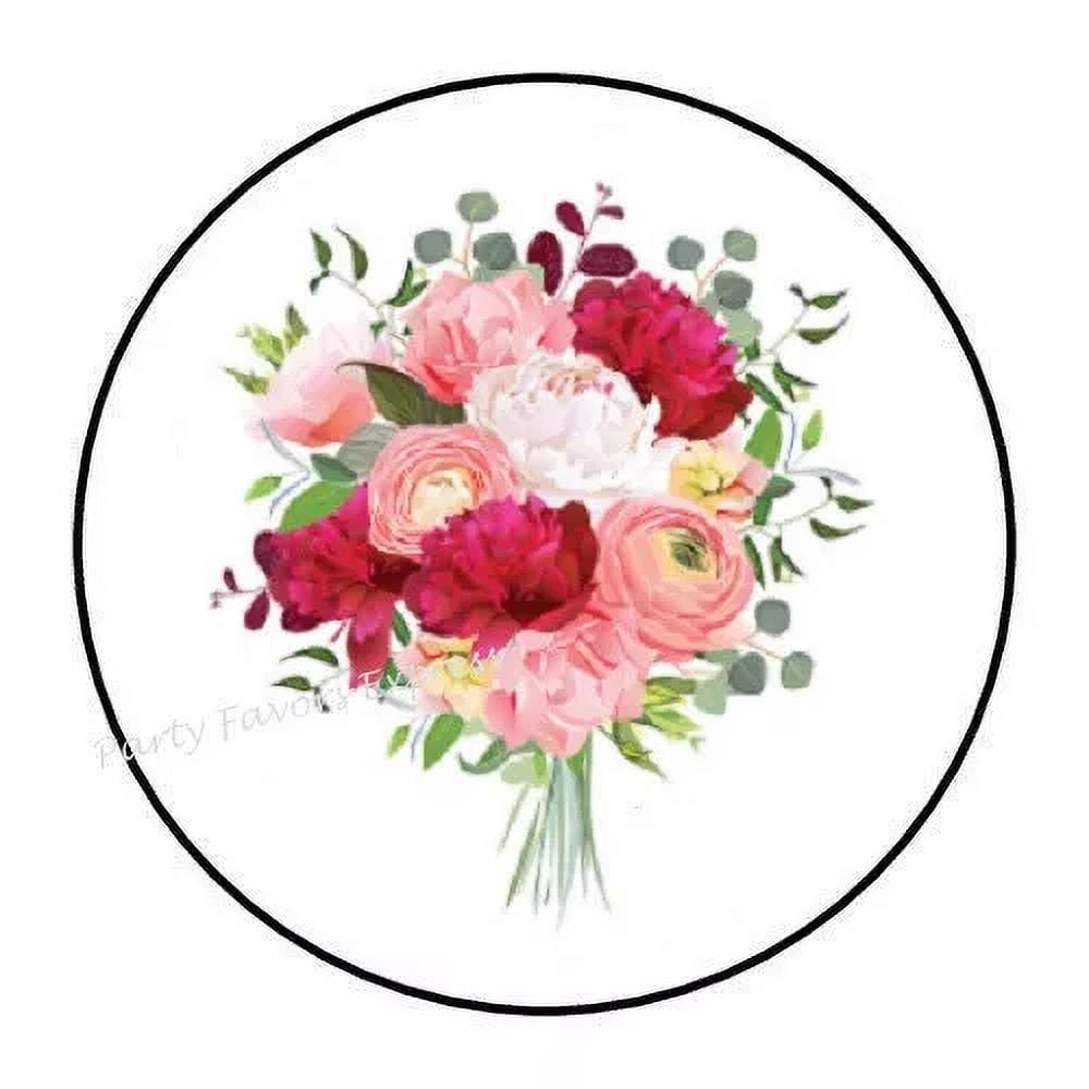 Beautiful Flower Bouquet Sticker Party Favors Sticker Envelope Seals ...