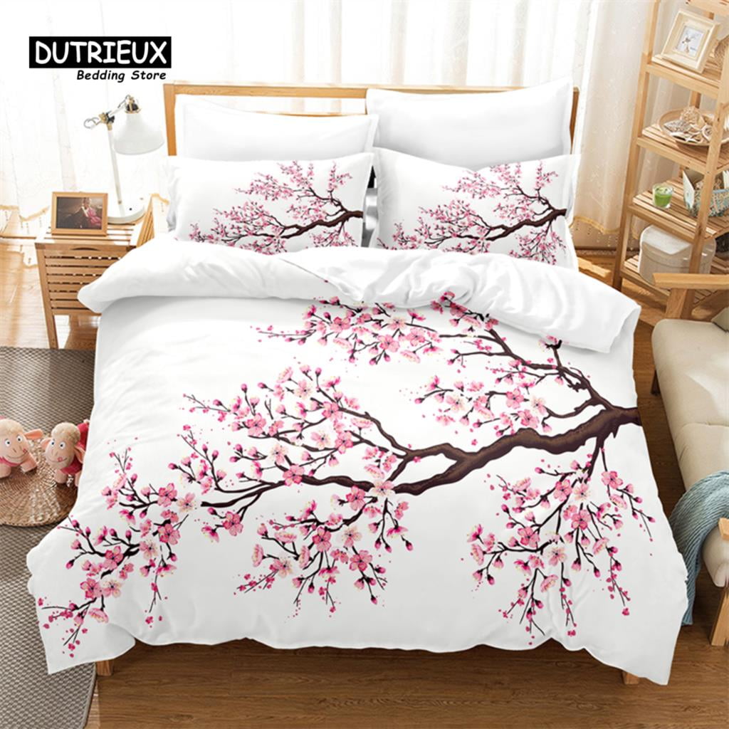 Beautiful Flowers Bedding Set 3Pcs FlowerDuvet Cover Set Soft ...