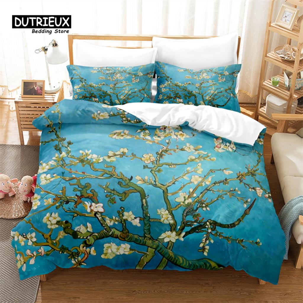 Beautiful Flowers Bedding Set 3Pcs FlowerDuvet Cover Set Soft ...
