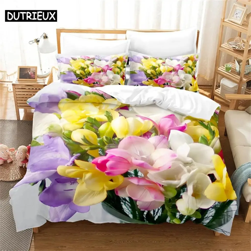 Beautiful Flowers Bedding Set Duvet Cover Kids Bedroom Bed Set ...