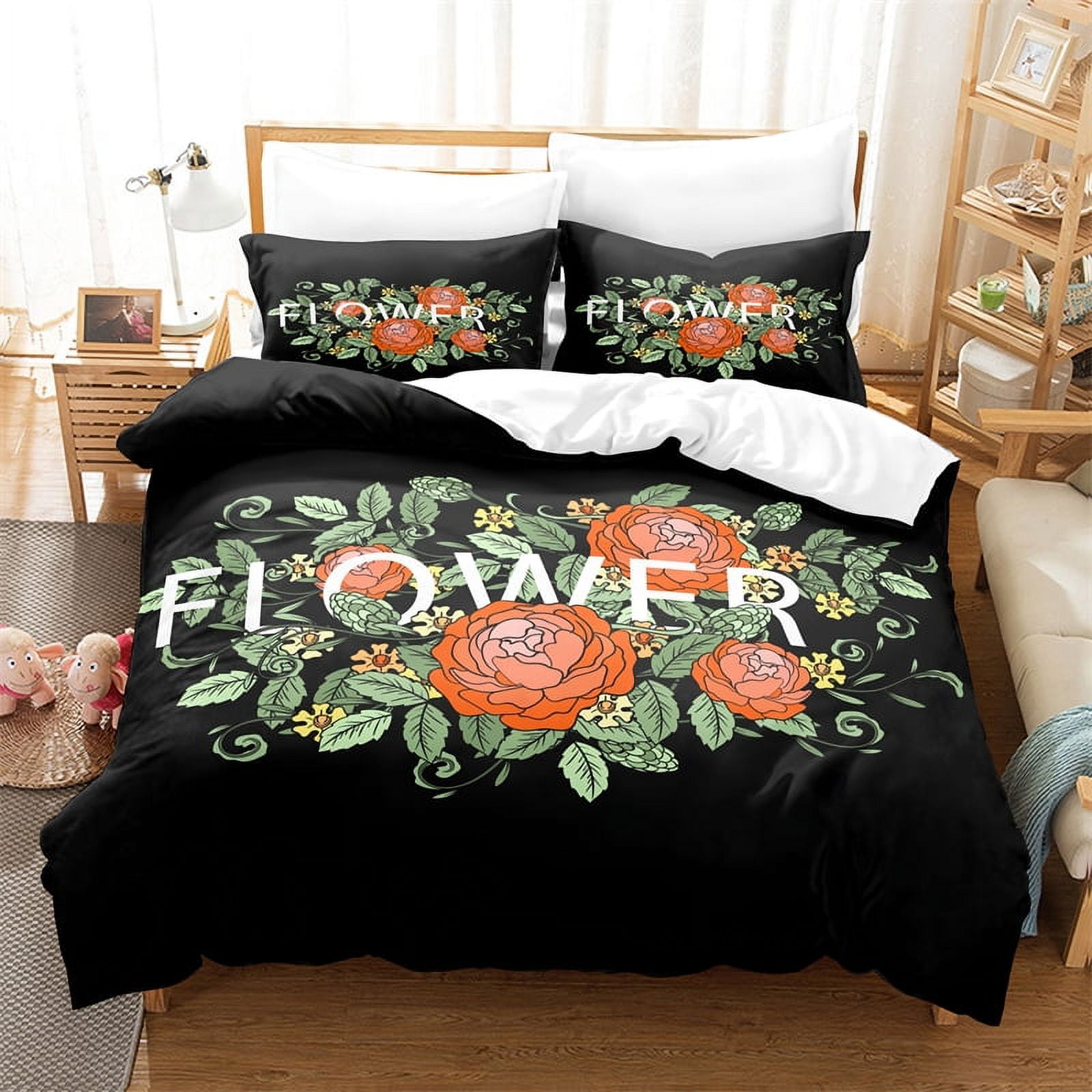 Beautiful Flowers Bedding Set Duvet Cover Set 3d Bedding Digital ...